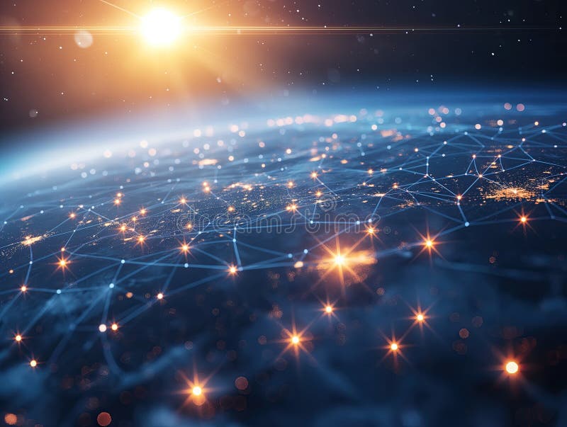 Abstract Tech Earth Globalization Stock Image - Image of technology ...