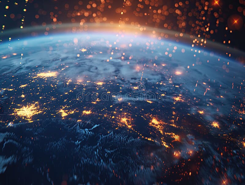 Abstract Tech Earth Globalization Stock Image - Image of shape ...