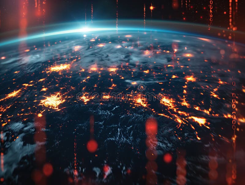 Abstract Tech Earth Globalization Stock Photo - Image of shape ...