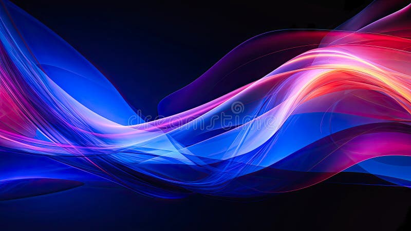 Abstract Tech Energy Flow Dark Blue and Purple Stock Photo - Image of ...