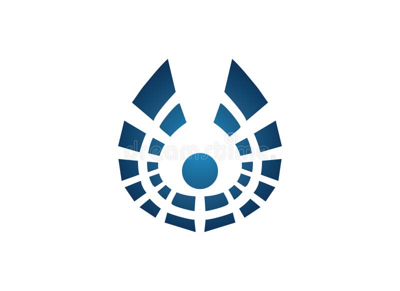 Abstract Tech Fly Logo Icon Stock Vector - Illustration of blue, number ...