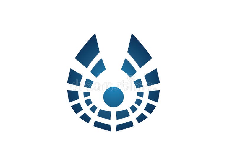 Abstract Tech Fly Logo Icon Stock Vector - Illustration of blue, number ...