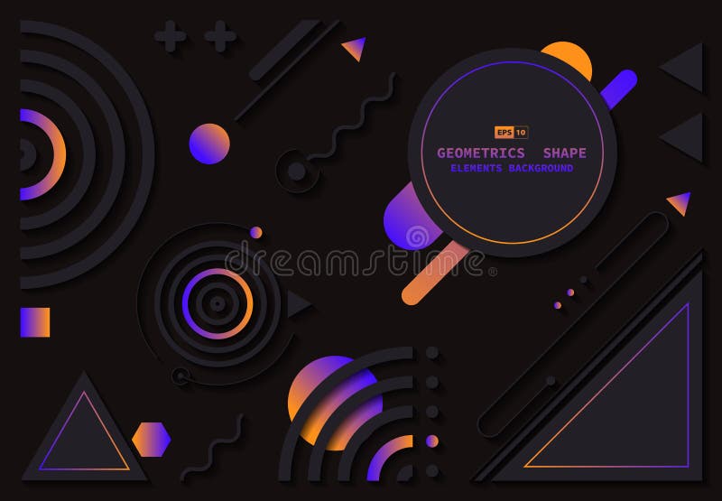 Abstract Tech Geometric Element Design Cover Artwork Decorative ...