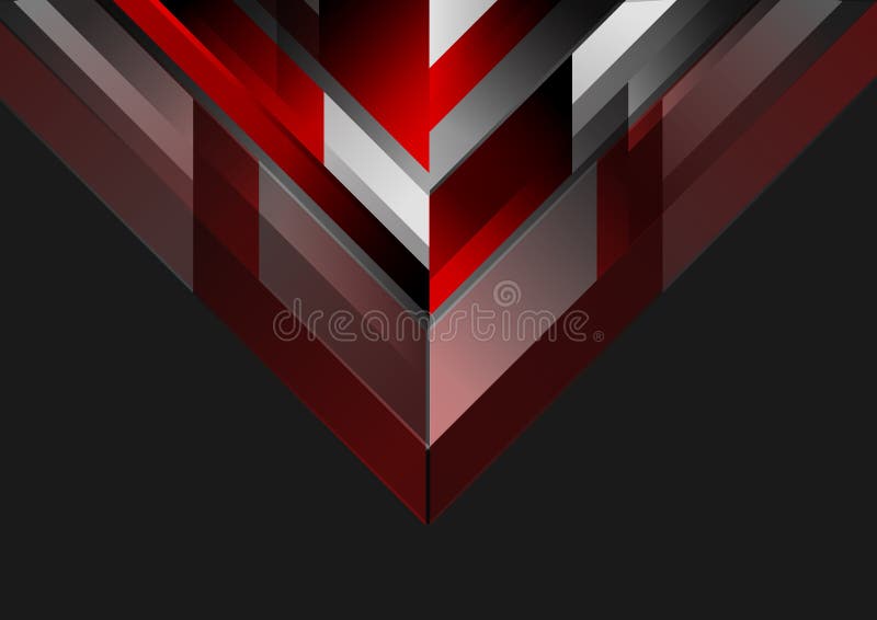 Abstract Black and Red Geometric Background. Modern Overlapping Strips ...