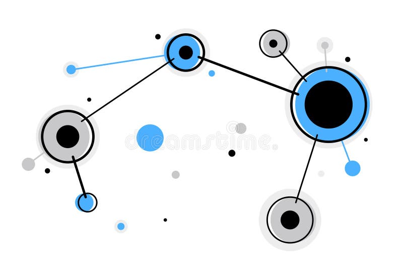 Connected Circles with Season Pictograms Placed Around the Plane Stock ...