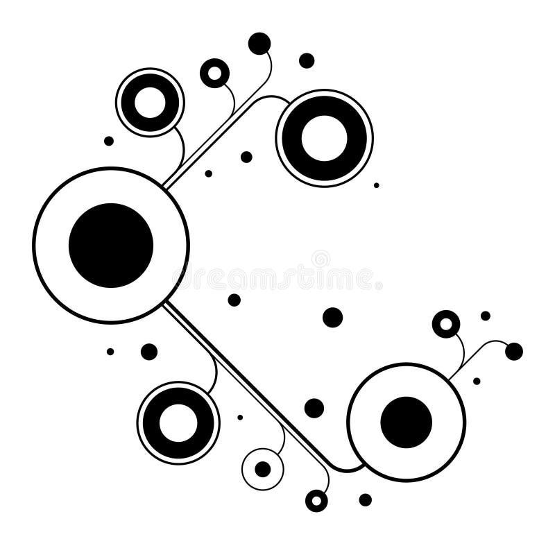 Connected Circles with Season Pictograms Placed Around the Plane Stock ...