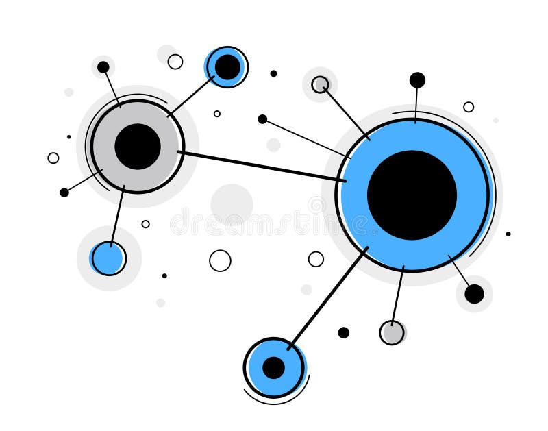 Connected Circles with Season Pictograms Placed Around the Plane Stock ...