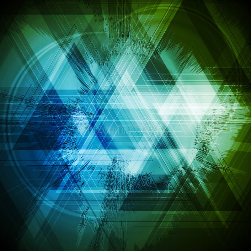Abstract Tech Grunge Triangles Background Stock Vector - Illustration ...