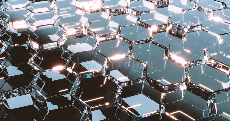 Abstract Tech Honeycomb Background. Stock Illustration - Illustration ...