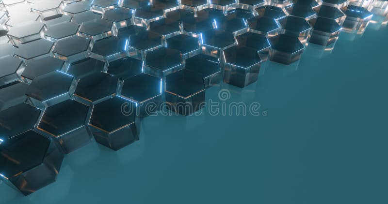 Abstract Tech Honeycomb Background. Stock Photo - Image of plastic ...