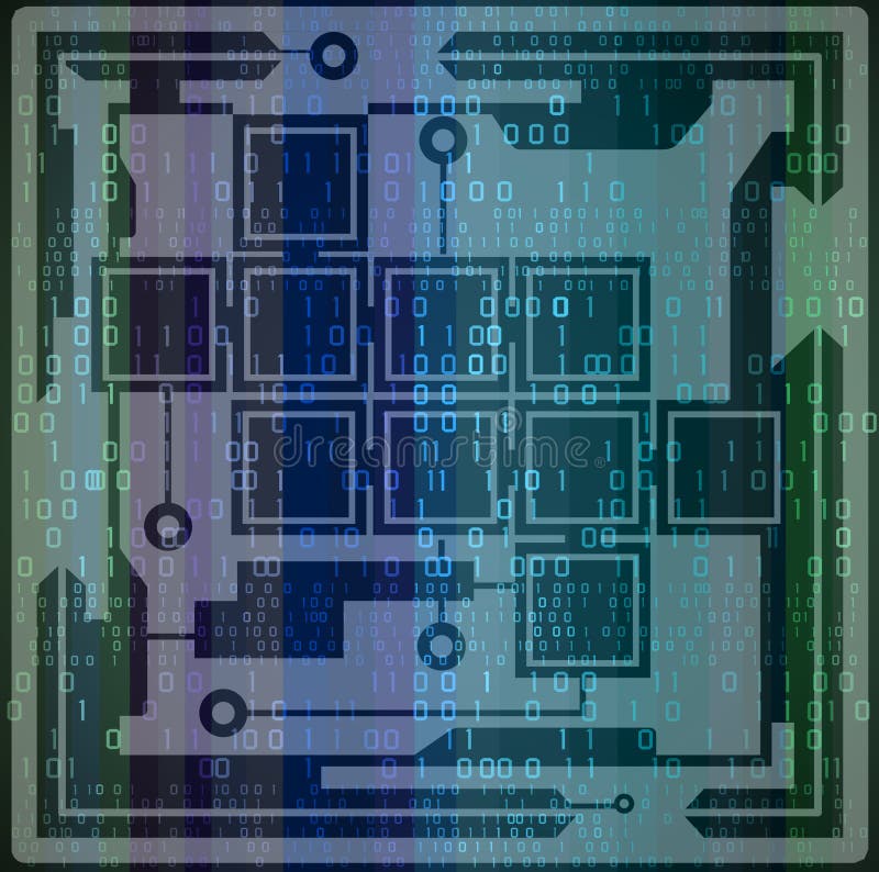 Abstract Tech Illustration. Stock Vector - Illustration of business ...