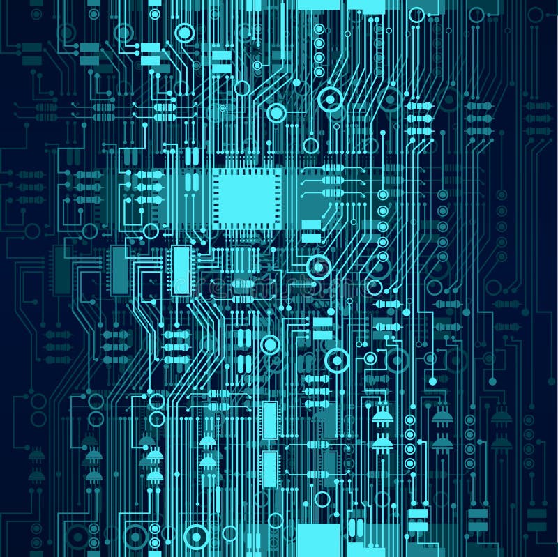 Abstract Tech Illustration. Stock Vector - Illustration of technology ...