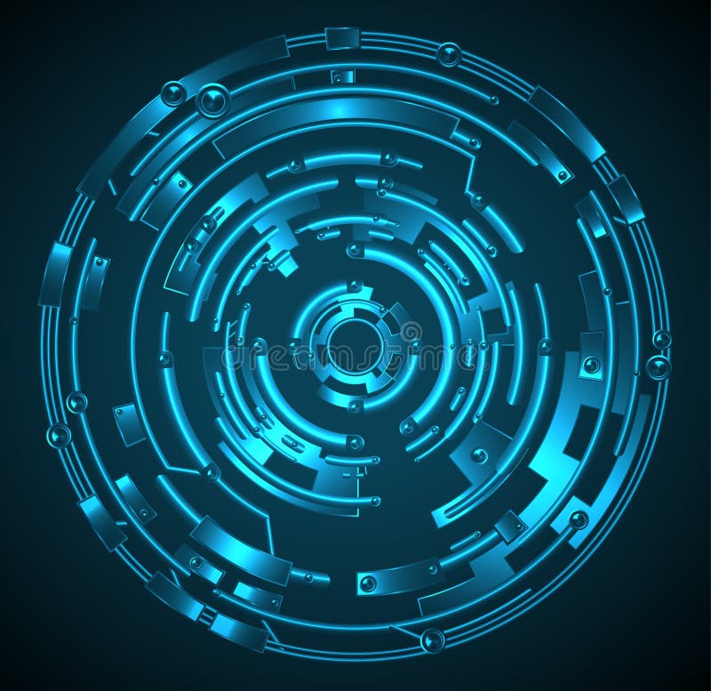 Abstract Tech Illustration. Stock Vector - Illustration of technology ...