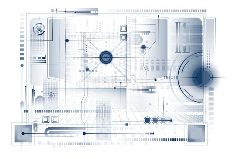 Abstract Tech Illustration. Stock Vector - Illustration of technology ...