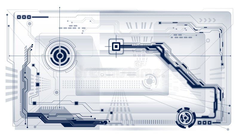 Abstract Tech Illustration. Stock Vector - Illustration of technology ...