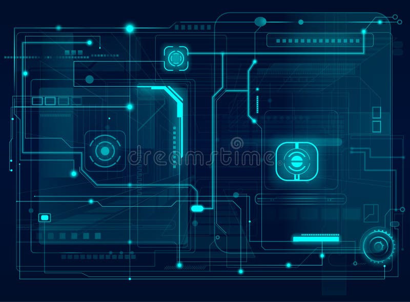 Abstract Tech Illustration. Stock Vector - Illustration of contemporary ...