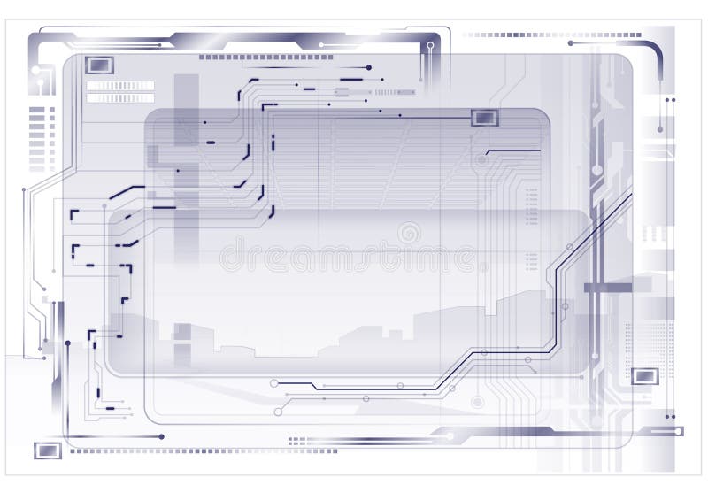 Abstract Tech Illustration. Stock Vector - Illustration of digital ...