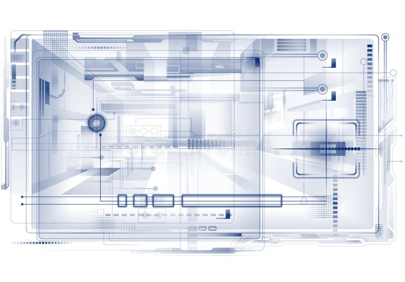 Abstract Tech Illustration. Stock Vector - Illustration of abstract ...