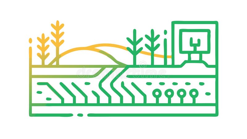 Abstract Tech Infrastructure. Digital System Representation, Vector ...