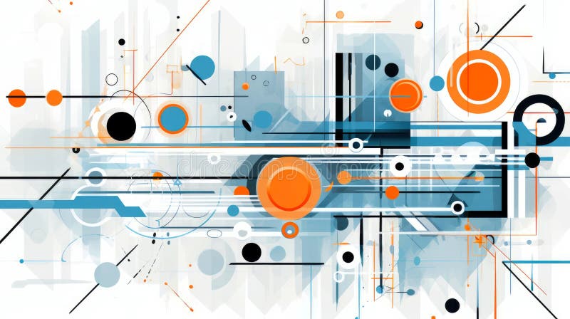 Abstract Tech Lines Background. Futuristic Abstract Shapes Technology ...