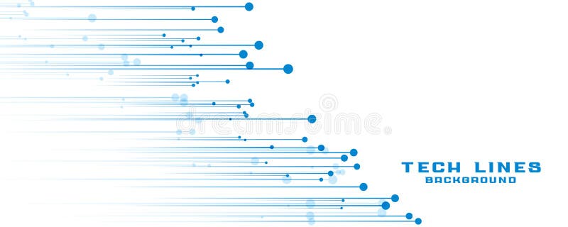 Abstract Tech Lines Banner Design Stock Vector - Illustration of ...