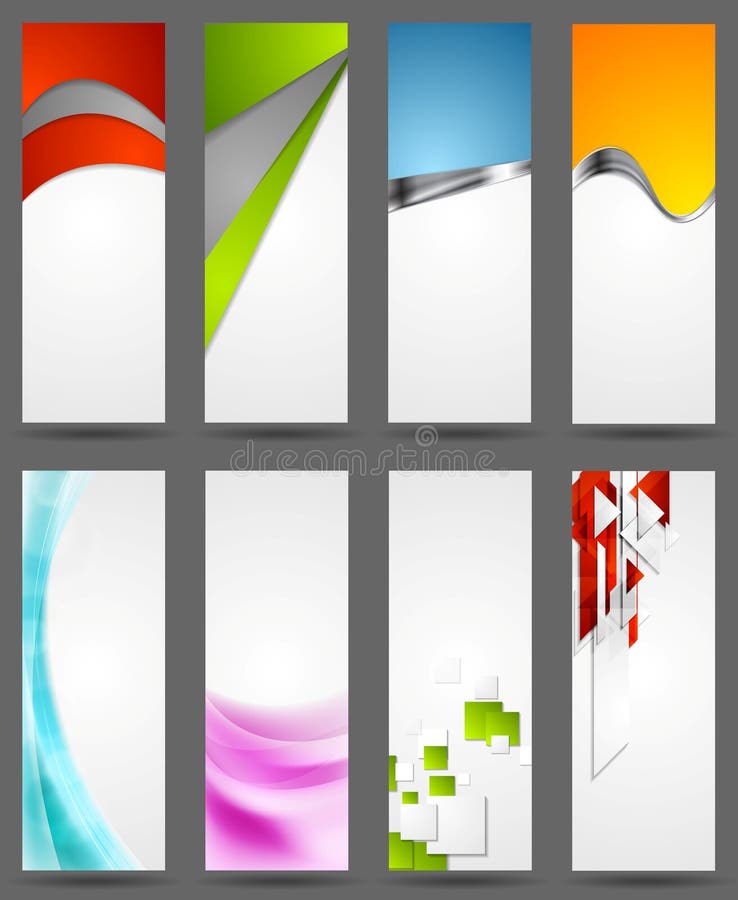 Abstract Tech, Metallic and Wavy Vertical Banners Stock Vector ...