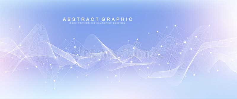 Abstract Tech Network Connection Dots. Digital Technology and Big Data Analysis Background with ...