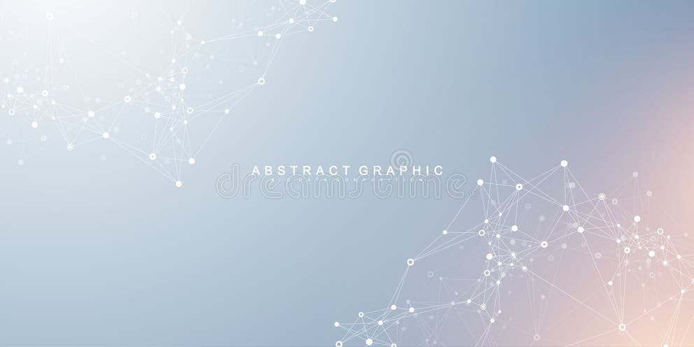 Abstract Tech Network Connection Dots Digital Technology And Big Data Analysis Background With
