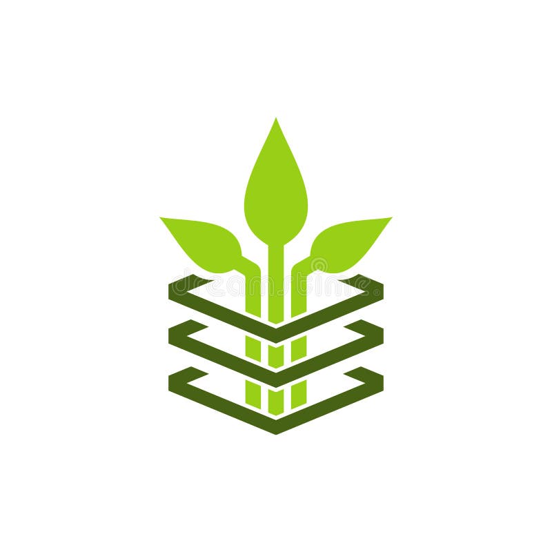 Abstract Tech Organic Plant Vector Icon Stock Illustration ...