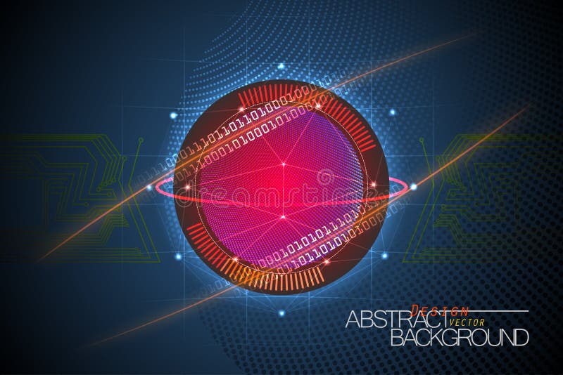 Abstract tech scene vector stock vector. Illustration of simulator ...