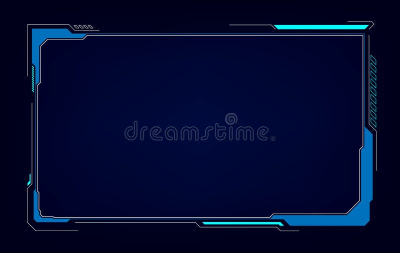 Abstract Tech Sci Fi Hologram Frame Template Technology Design ...