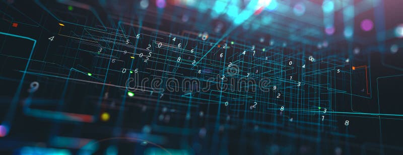 Science Background.3d Rendering Stock Illustration - Illustration of ...