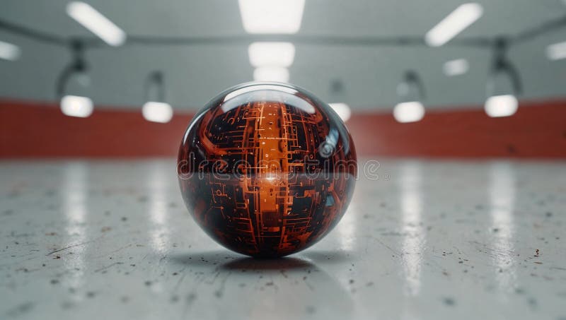 Abstract Tech Sphere: a Smooth, Glossy Sphere with Subtle Embedded ...
