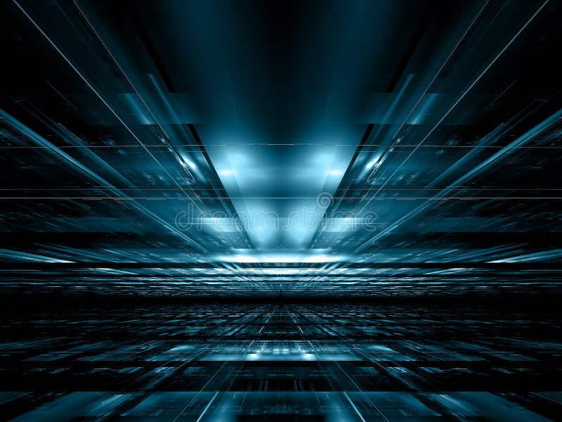 Abstract Tech Style Perspective Background - Digitally Generated Image ...