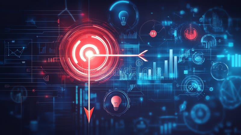 Abstract Tech Target Illustration Stock Photo - Image of target ...