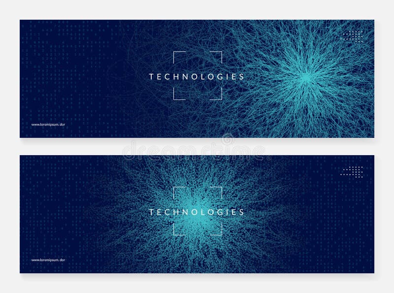 Abstract Tech Visuals. Digital Technology Stock Illustration ...