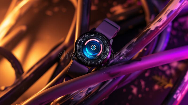 Abstract Tech Watch Illustration Stock Illustration - Illustration of ...