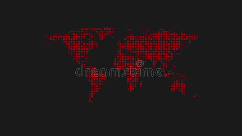 Abstract Tech World Map from Sparkling Shiny Dots Video Animation Stock ...