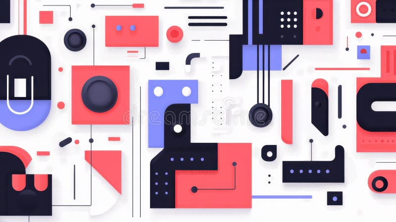 Abstract Techinspired Vector Background Featuring Diverse Elements ...