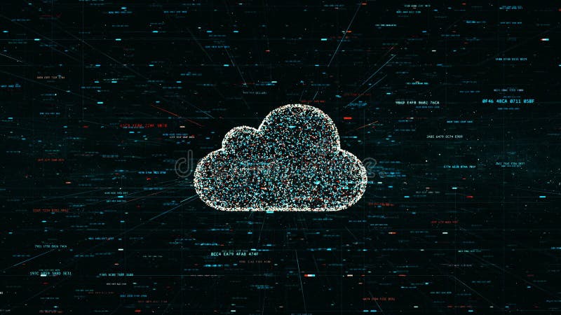 AI Letters Animation of Glowing Symbols in Virtual Digital World Stock ...