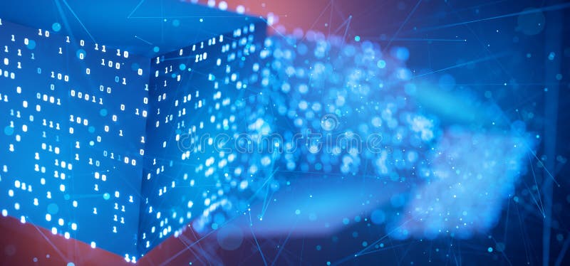 Data, Binary Numbers, Abstract Pattern Stock Illustration ...