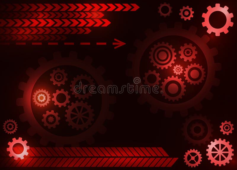 Abstract Technical Background with Gears. Stock Vector - Illustration ...