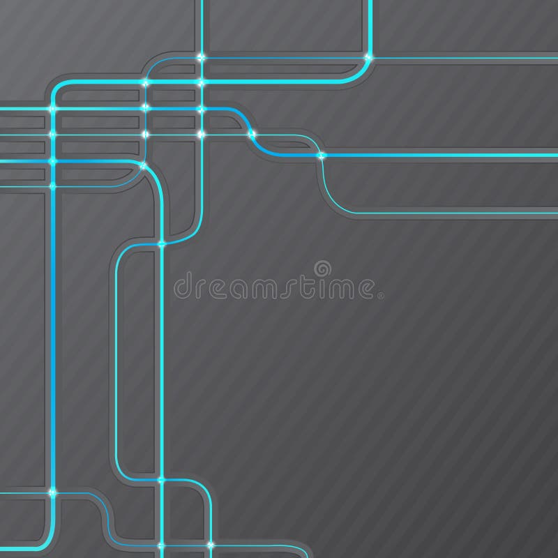 Digital Network Concept. Vector Abstract Background with Technical ...