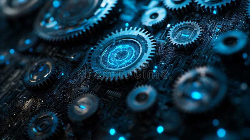 In Abstract Technical Terms, Gear Wheels and Cogs Represent Hi-tech ...