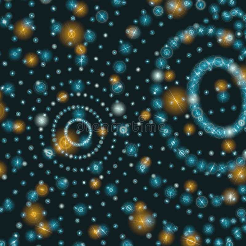 Abstract Techno Background with Circles from Glowing Particles. Stock ...