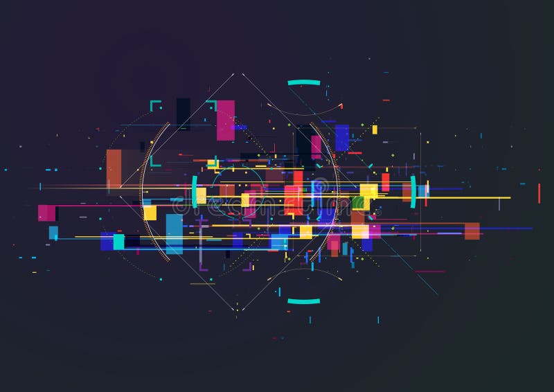 Abstract Techno Background. Futuristic Abstract High-tech Design. Stock ...