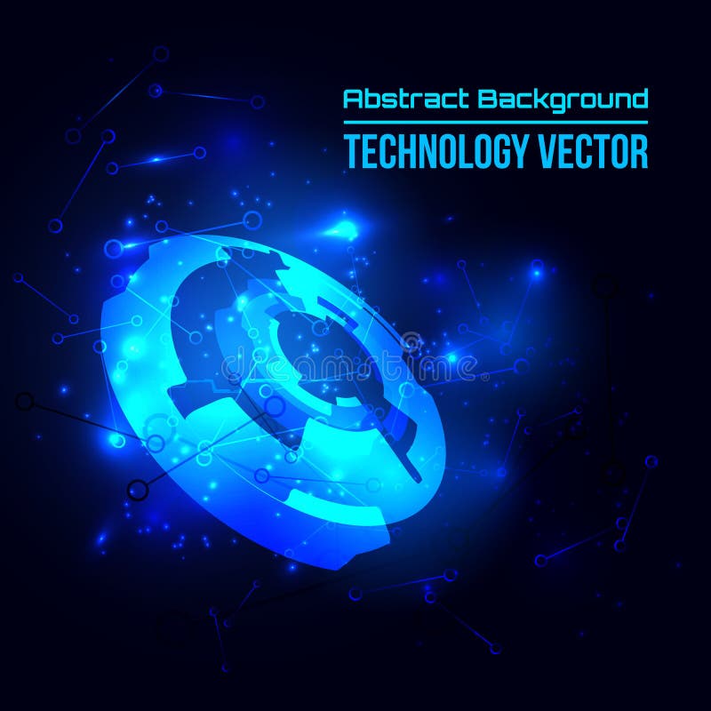 Abstract Techno Background for Futuristic High Tech Design - Vector ...