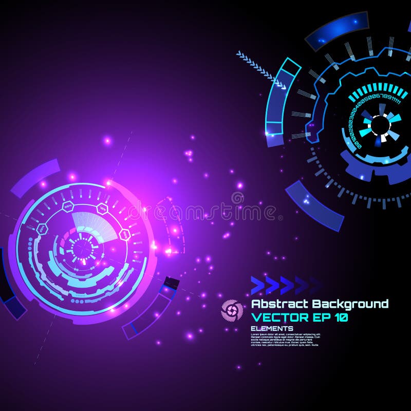 Abstract Techno Background for Futuristic High Tech Design - Vector ...