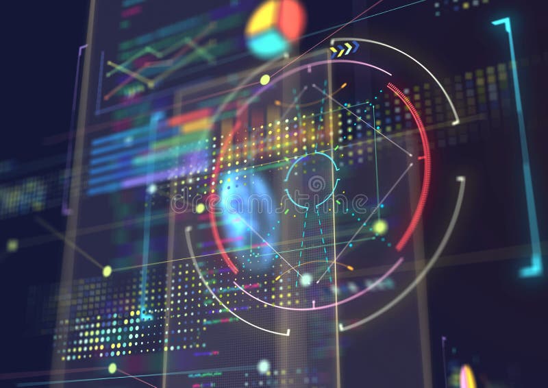 Abstract Techno Background. Stock Image - Image of dark, network: 119458619