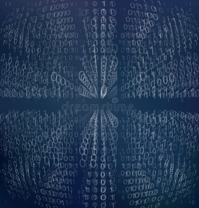 Abstract Techno Background of the Numbers. Stock Vector - Illustration ...